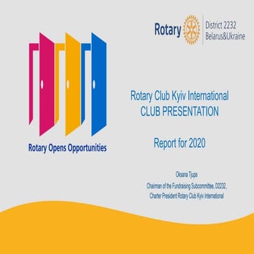 Rotary Club Kyiv International 2020 2021-annual_report | PPTX