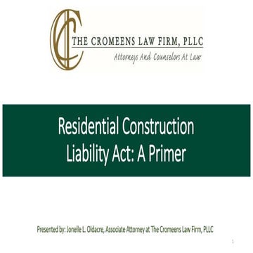 Navigating Residential Disputes with Homeowners in Texas | PPTX