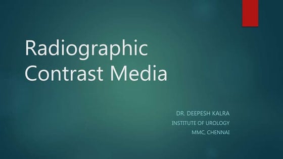 Contrast media | PPT | Chemistry | Science