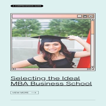 Selecting the Ideal MBA Business School | PDF