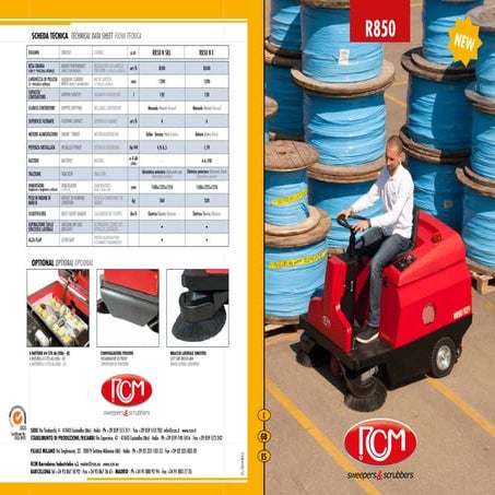 RCM R850 Rider Floor Sweeper | Sweepers Australia | PDF
