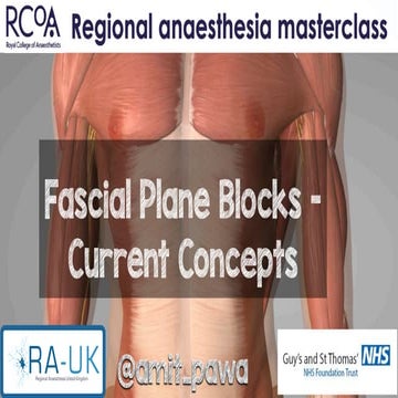 Dr Amit Pawa - concepts in Fascial Plane Blocks | PDF