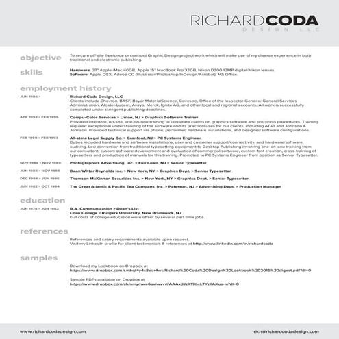 Richard Coda Resume | PDF