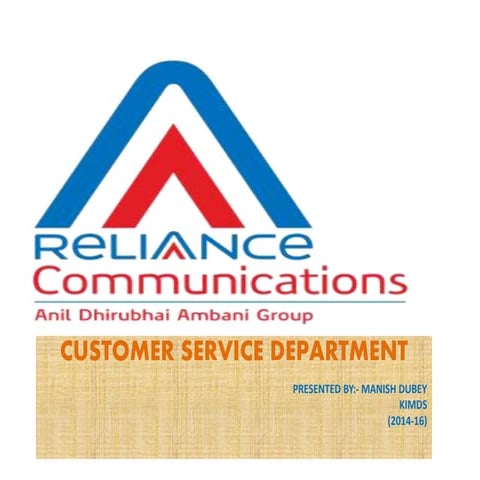 Rcom presentation by manish dubey. | PPT
