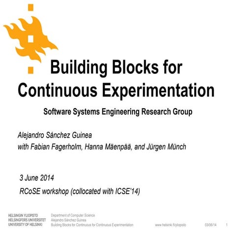 Building Blocks for Continuous Experimentation | PPTX | Computer Software and Applications ...