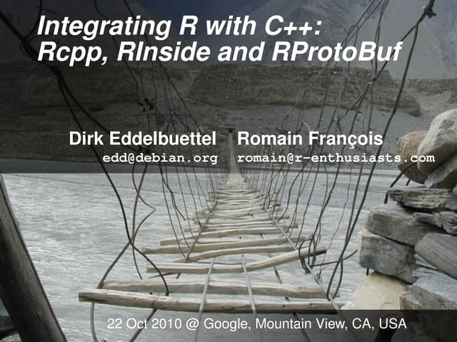 Integrating R With C Rcpp Rinside And Rprotobuf Pdf Programming 7716