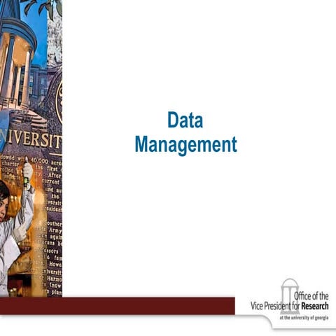RCR 4 Data Management Introduction System Information | PPT
