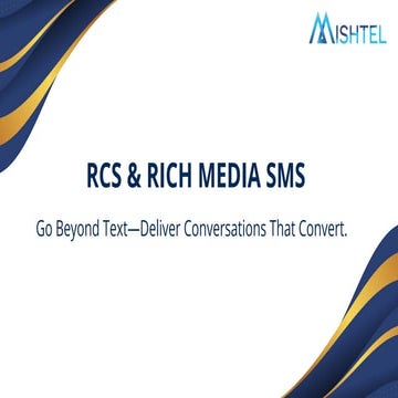 RCS Messaging Services by Mishtel for High-Impact User Engagement | PDF