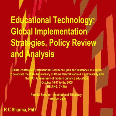 Educational Technology: Global Implementation Strategies, Policy Review ...