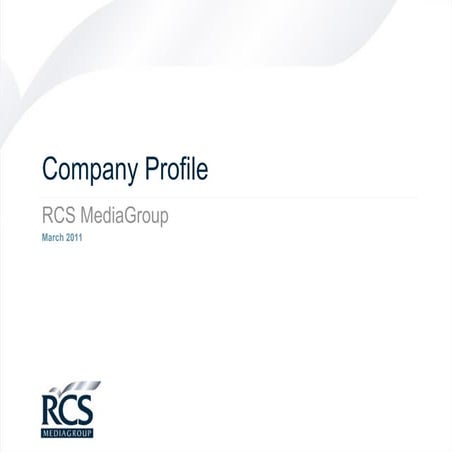 Rcs MediaGroup Company Profile | PDF