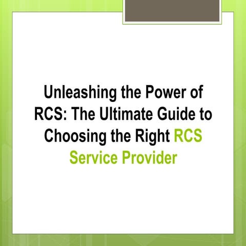 Unleashing the Power of RCS: The Ultimate Guide to Choosing the Right ...