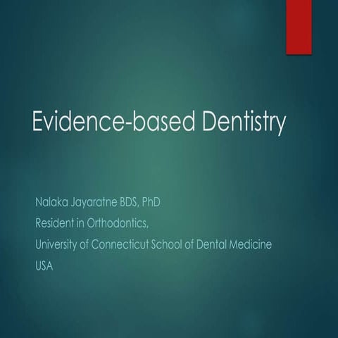 Evidence-based Dentistry | PPTX