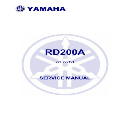 Yamaha RD200A '74 service manual | PDF