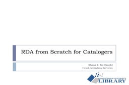 Cataloging with RDA - Western New York Library Resources Council | PPT