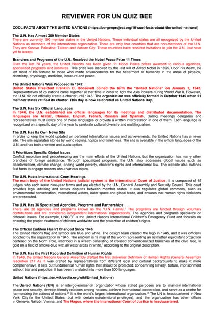 Introduction to the United Nations System | PPTX