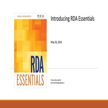 RDA Essentials | PPTX