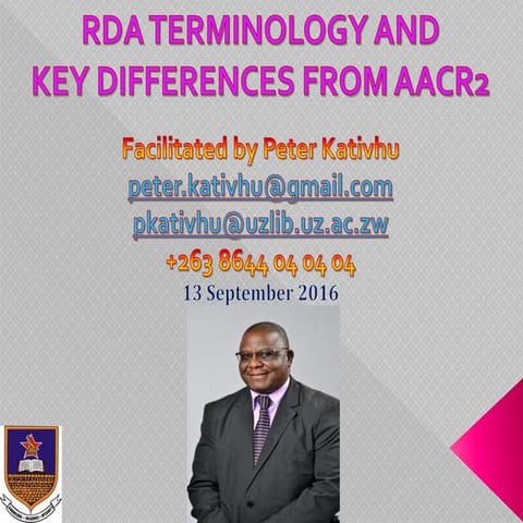 RDA Terminology | PPTX