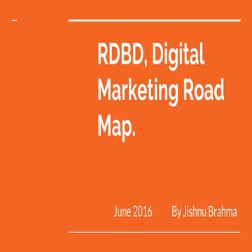 Digital Marketing Road Map For a Local Restaurant Chain | PPTX