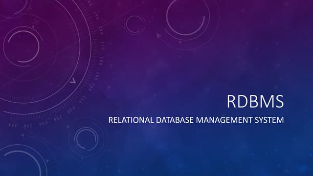 Database Keys & Relationship | PPTX