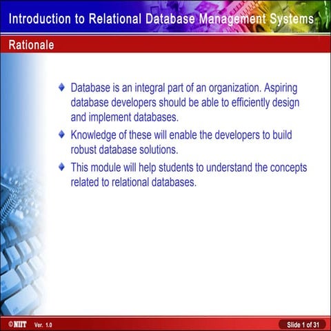 Rdbms Session 01a Ppt Databases Computer Software And Applications