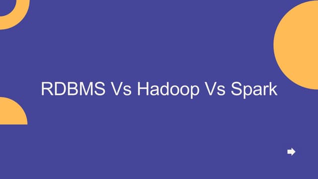 Comparison Rdbms Vs Hadoop Vs Apache Pptx Databases Computer