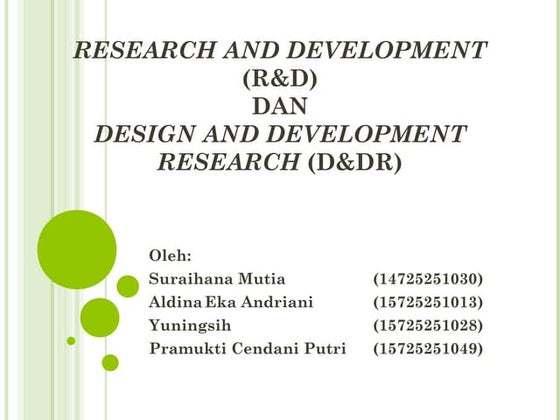 Penelitian Pengembangan (Research and Development) | PPT