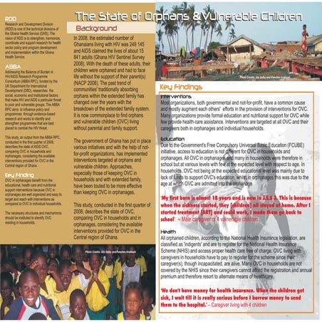 State of Orphans & Vulnerable Children | PPT