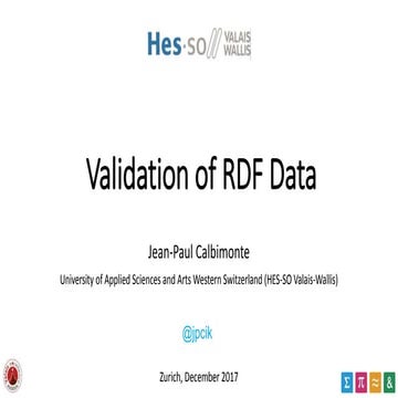 Rdf Data Validation 2017 Shacl Ppt