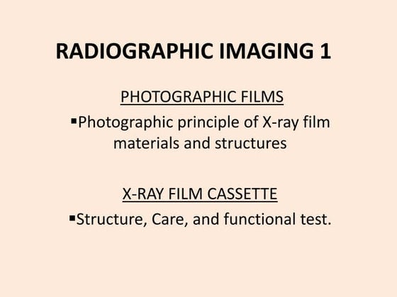Screen Film Radiography | PDF | Physics | Science