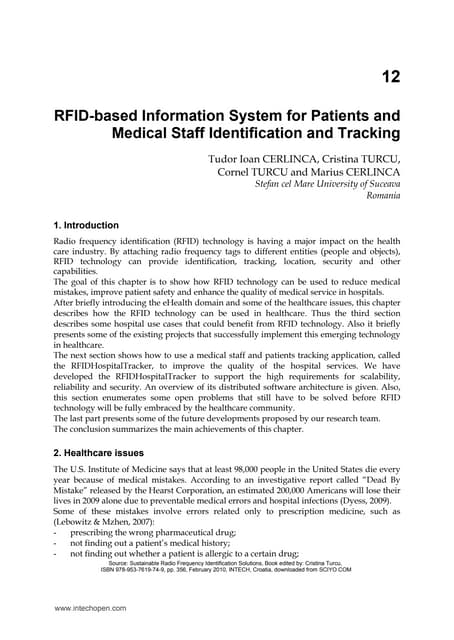 Rfid in healthcare | PPTX