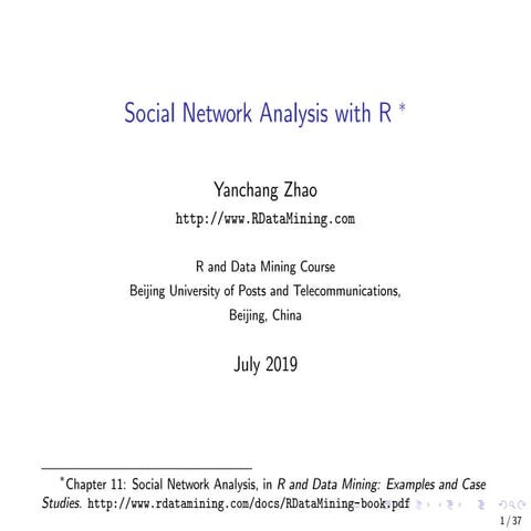 Rdatamining Slides Network Analysis With R Ppt