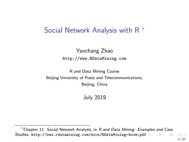 Rdatamining Slides Network Analysis With R Ppt