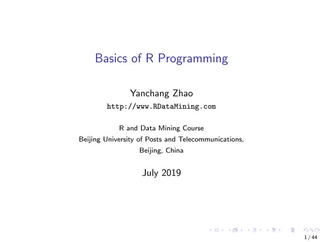 2. R-basics, Vectors, Arrays, Matrices, Factors | PPTX