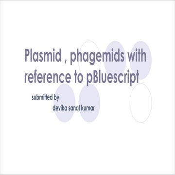 Cosmid & Phagemid Vectors for B.Sc. Biotechnology & Botany Students | PDF