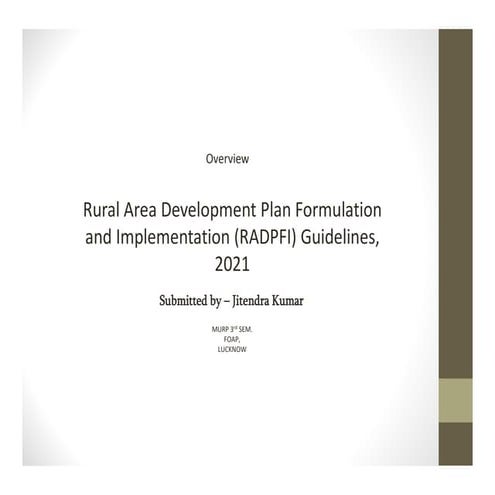 GUIDELINE OF RURAL DEVELOPMENT STANDARD ONLY | PDF