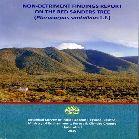 BSI Red Sanders NDF Report with RP Ganesan comments | PDF