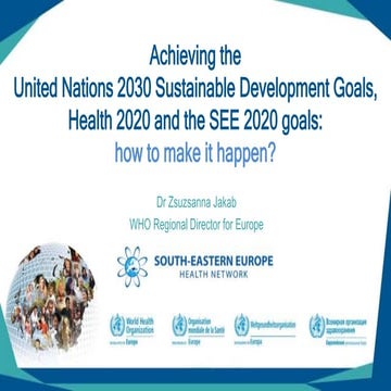Presentation - Achieving the UN Sustainable Development Goals 2030 ...