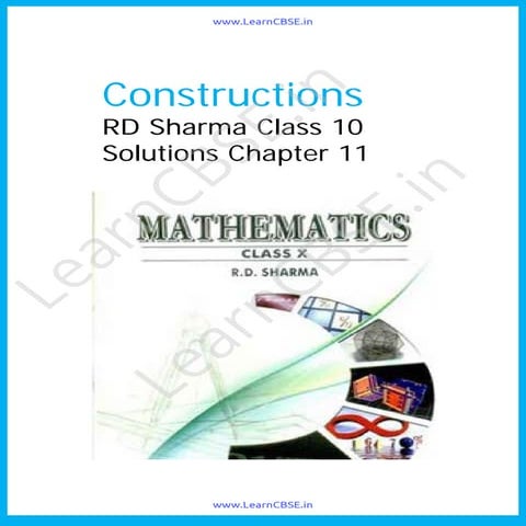 Rd sharma class 10 solutions constructions | PDF