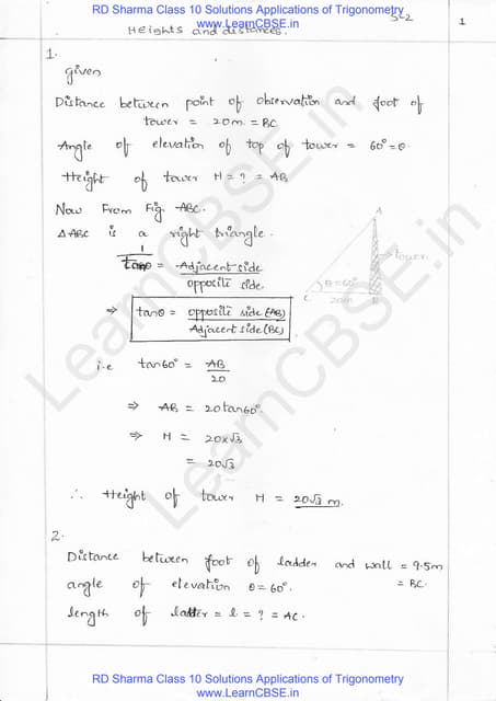 Rd sharma class10solutions | PDF