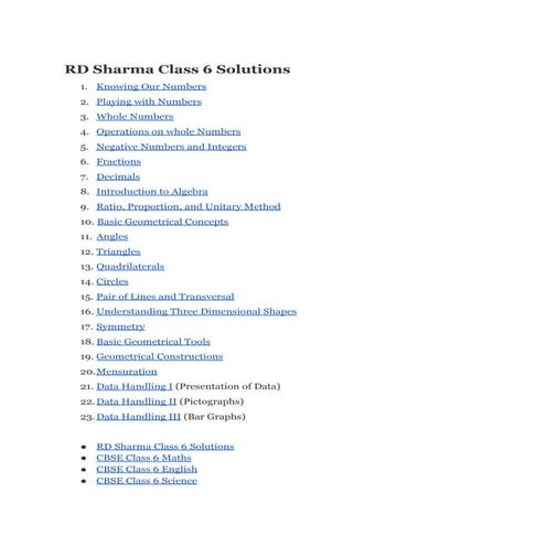 Rd sharma class6solutions | PDF