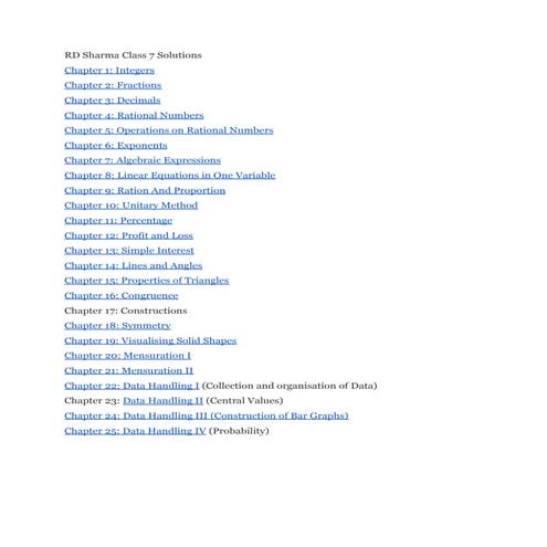 Rd sharma class7solutions | PDF