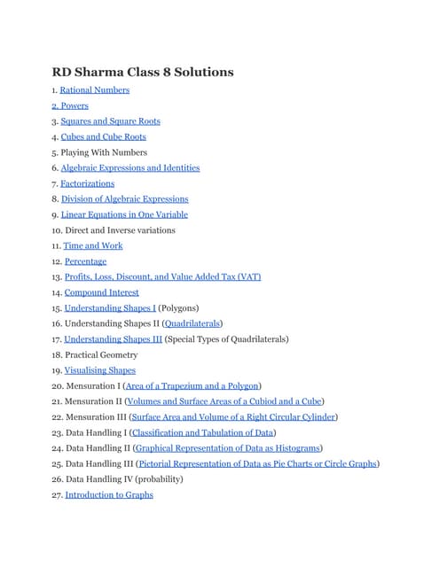 Rd sharma class10solutions | PDF