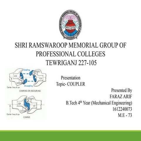 Locomotive Coupler RDSO | PPTX