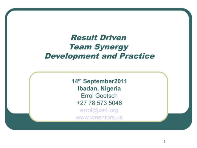 Team building, power of we, synergy, team | PPTX