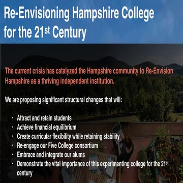 Re-Envisioning Hampshire College | PDF | Undergraduate Education ...