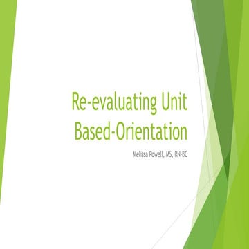 Re evaluating unit based-orientation | PPTX