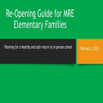 Re-Opening Guide for MRE Families | PPT