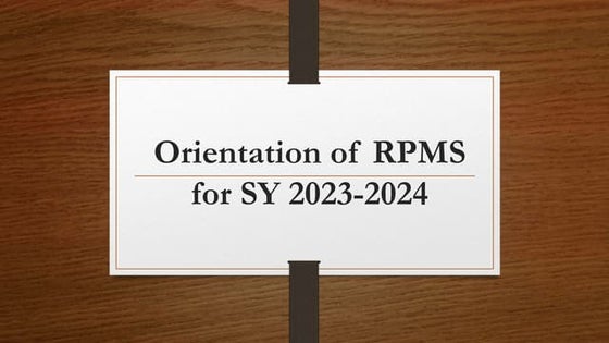 RPMS 2023-2024 PORTFOLIO for Master Teacher.pptx | Educational ...