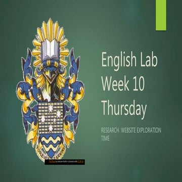 Re10. english lab week 10 thursday | PPTX