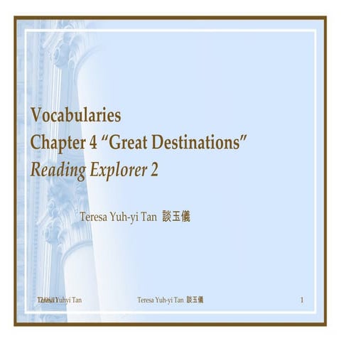 Re2 chapter4 great destinations_voc[1] | PPT